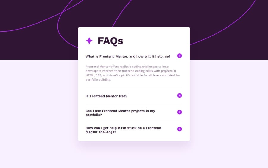 Frontend Mentor Faq Accordion Html Css Vanilla Javascript Coding