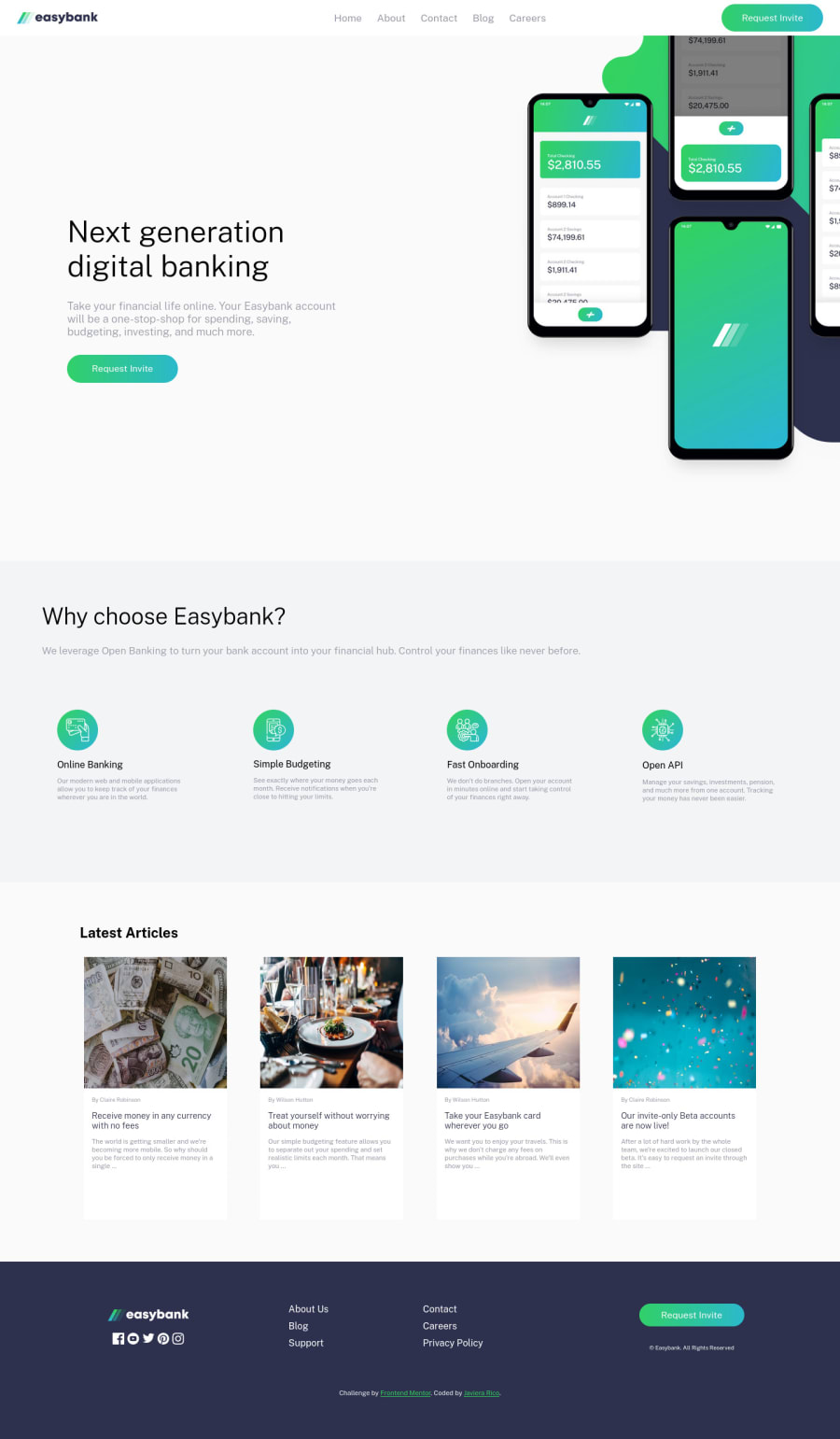 Frontend Mentor | Easybank landing page coding challenge solution Frontend Mentor | Easybank landing page coding challenge solution