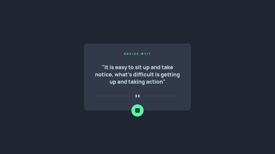 Frontend Mentor Advice Generator App Using Html Css And Javascript