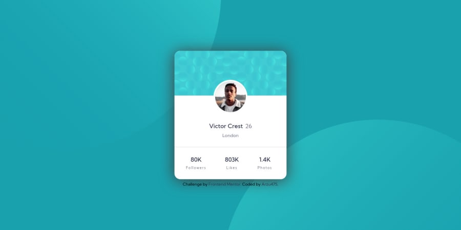 Frontend Mentor Profil Card Using Html Css Coding Challenge Solution