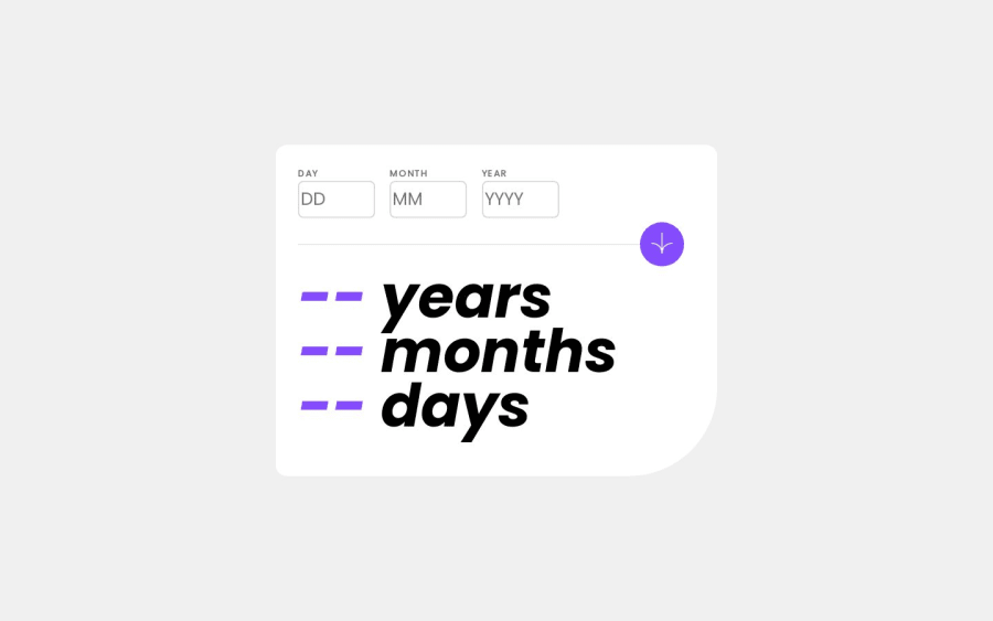 Frontend Mentor Age Calculator App Coding Challenge Solution