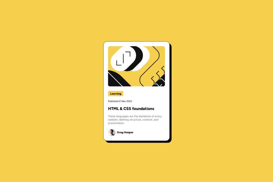 Frontend Mentor Blog Preview Card Using Flexbox Coding Challenge