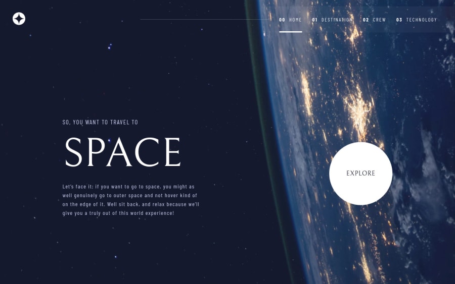Frontend Mentor Flexbox Tailwindcss Next Js Space Tourism Website