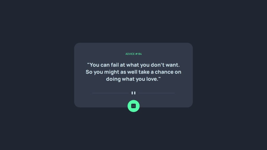Frontend Mentor Advice Generator App Using Css React And Typescript