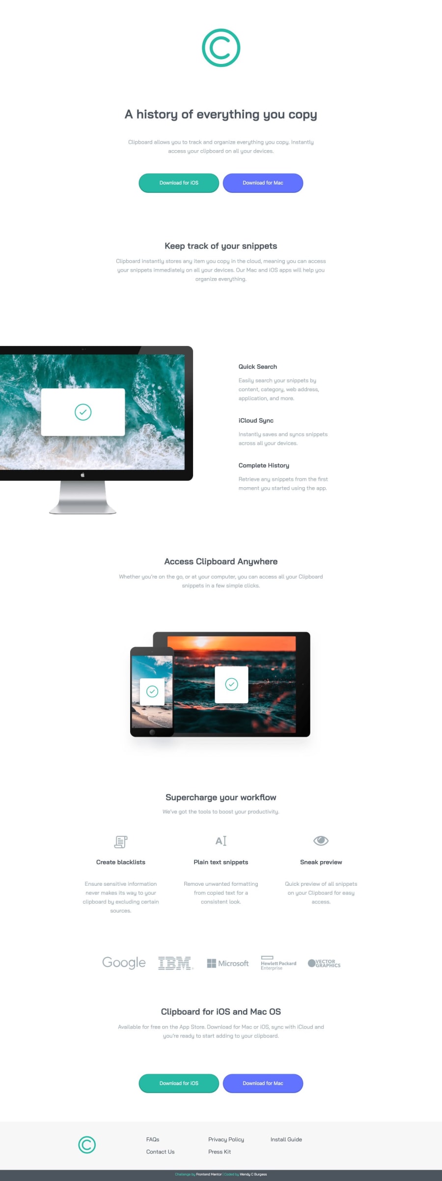 Frontend Mentor Clipboard Landing Page Using Css Flexbox Coding