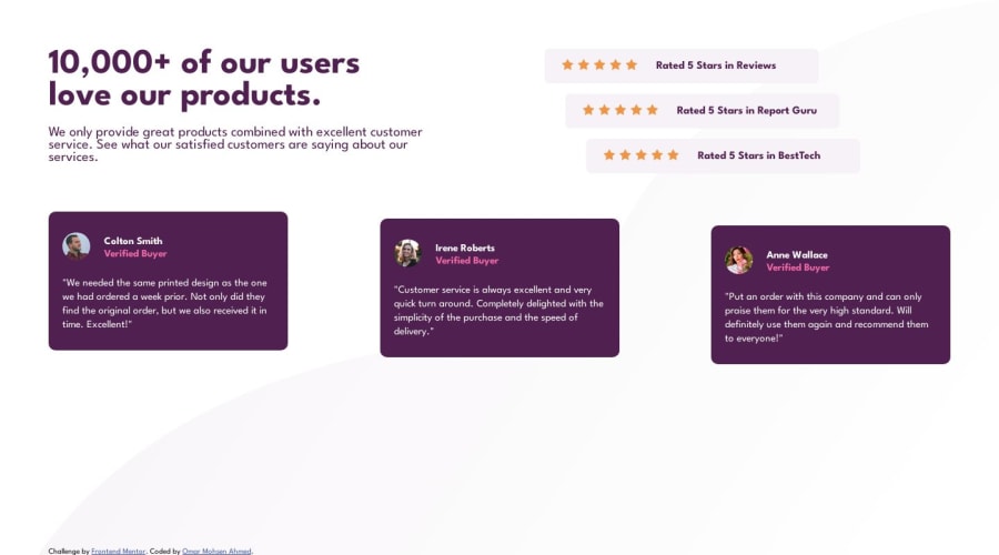 Frontend Mentor Social Proof Section Using Vanilla Html And Css Coding Challenge Solution