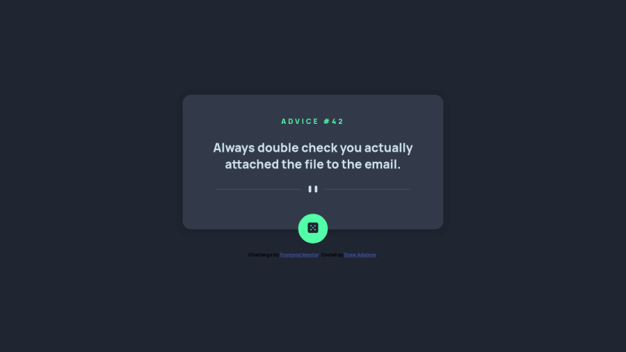 Frontend Mentor Responsive Advice Generator Using Css Flexbox Coding