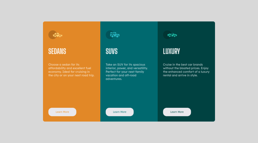 Frontend Mentor 3 Column Preview Card Component Coding Challenge Solution