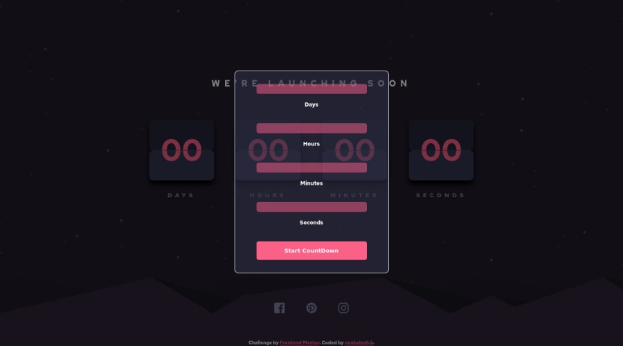 Frontend Mentor Responsive Countdown Timer Using Html Css Javacsript Coding Challenge Solution 0277