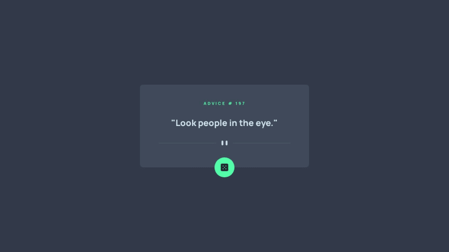 Frontend Mentor Advice Generator App First Challenge Which Invovle An Api Coding Challenge