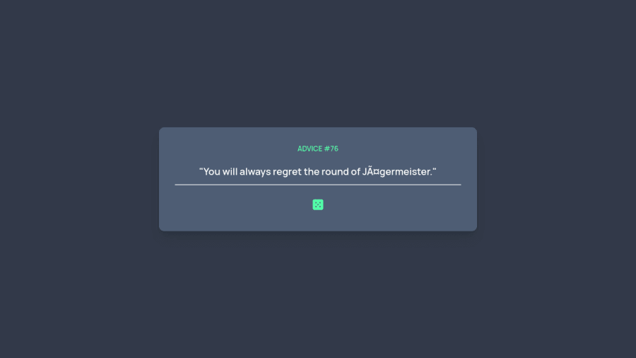 Frontend Mentor Advice Generator Using Nextjs And Tailwindcss Coding Challenge Solution