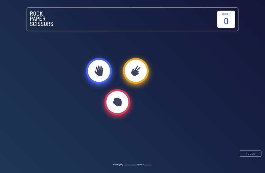 Frontend Mentor Rock Paper And Scrissors Page With Html Css And