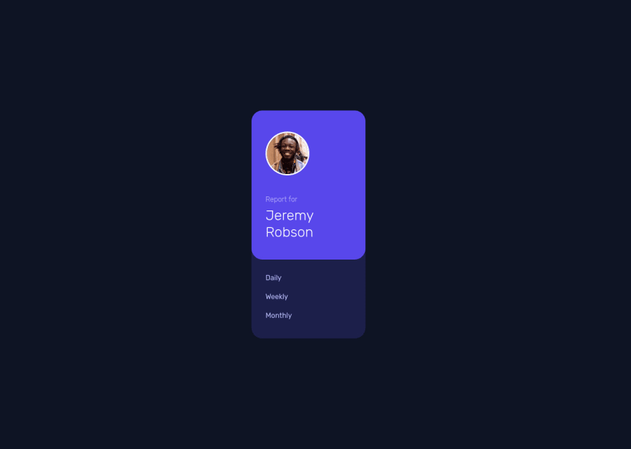 Frontend Mentor Responsive Time Tracker Dashboard With Html And Css Coding Challenge Solution