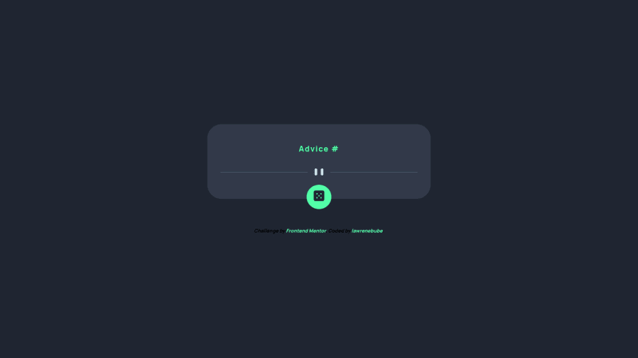 Frontend Mentor Advice Generator App Using Html Css And Js Coding