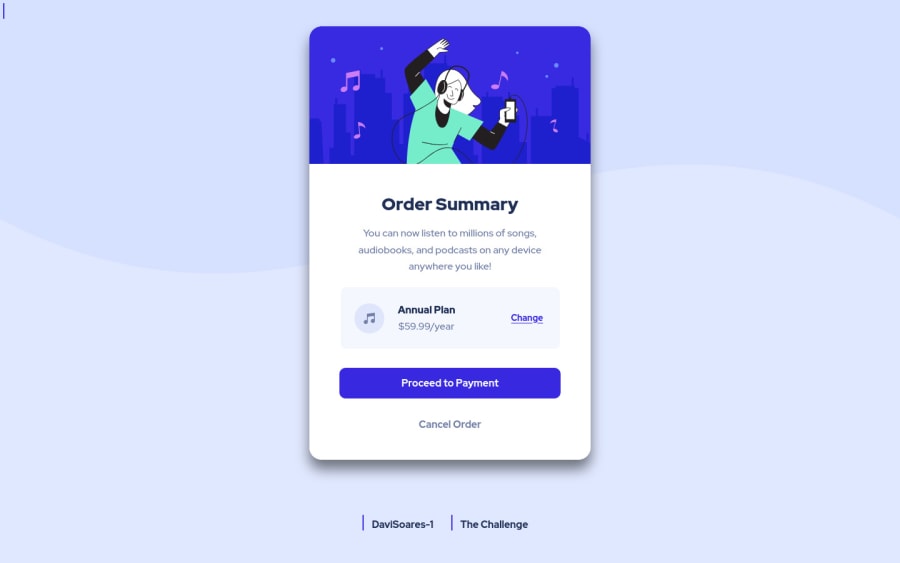 Frontend Mentor Order Summary Component Using Css3flex Coding