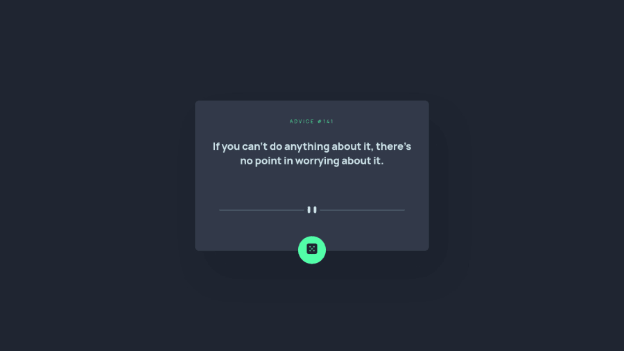 Frontend Mentor Advice Generator App Built With Vite React Js