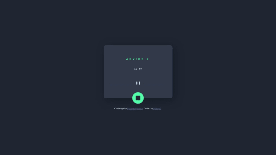 Frontend Mentor Advice Generator Completed Coding Challenge Solution