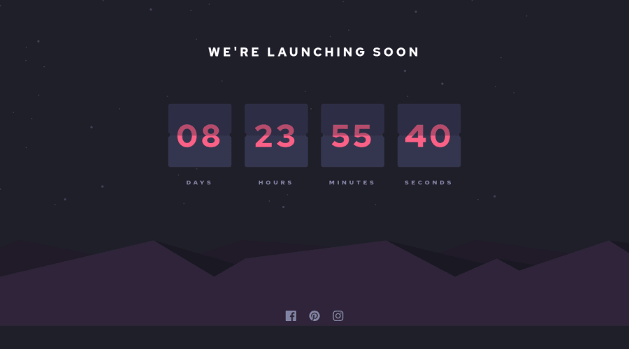 Frontend Mentor Launch Countdown Timer Using Html Scss Coding
