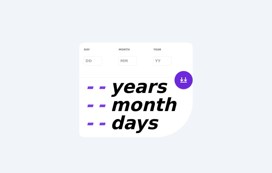Frontend Mentor Age Calculator App With Html Css And Js Coding Challenge Solution