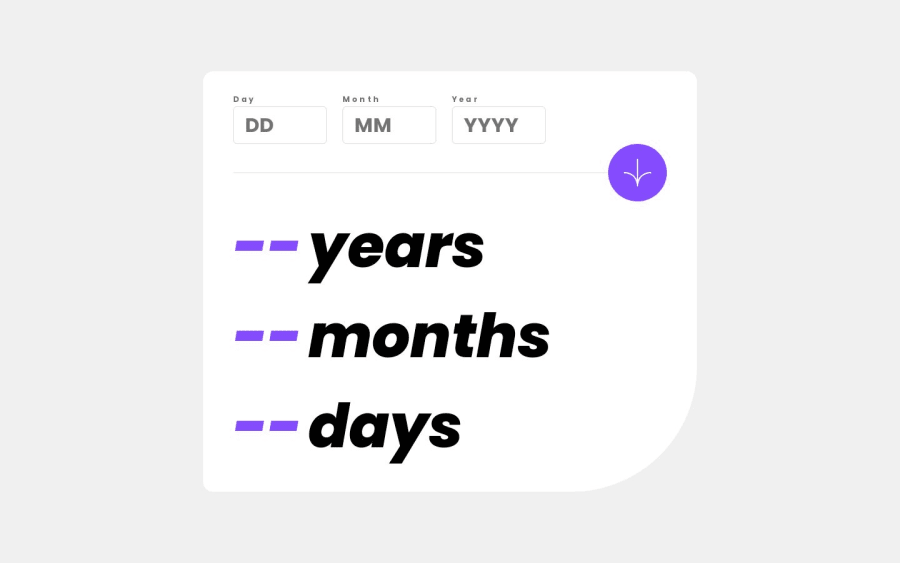 Frontend Mentor Age Calculator Html Css Js Coding Challenge Solution