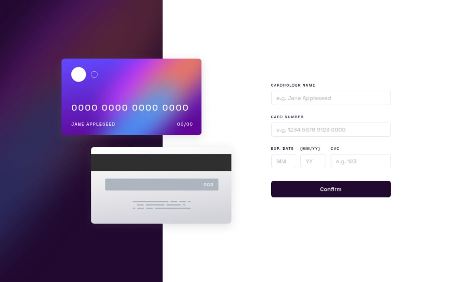 Frontend Mentor Interactive Card Details Form With React Coding