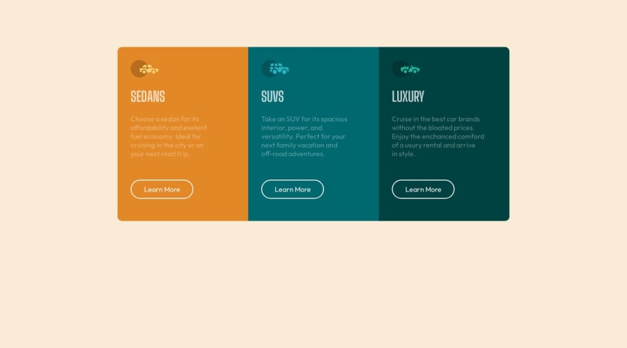 Frontend Mentor 3 Column Preview Card Coding Challenge Solution