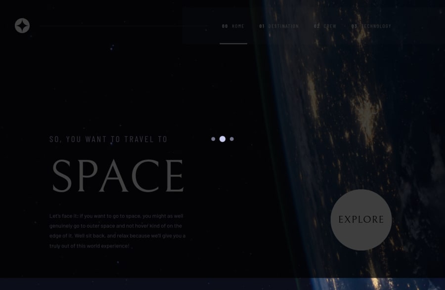 Frontend Mentor Space Tourism Website Using Reactjs Coding Challenge