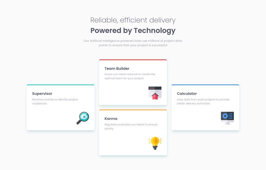 Frontend Mentor Mobile First Responsive Css Grid 4 Card