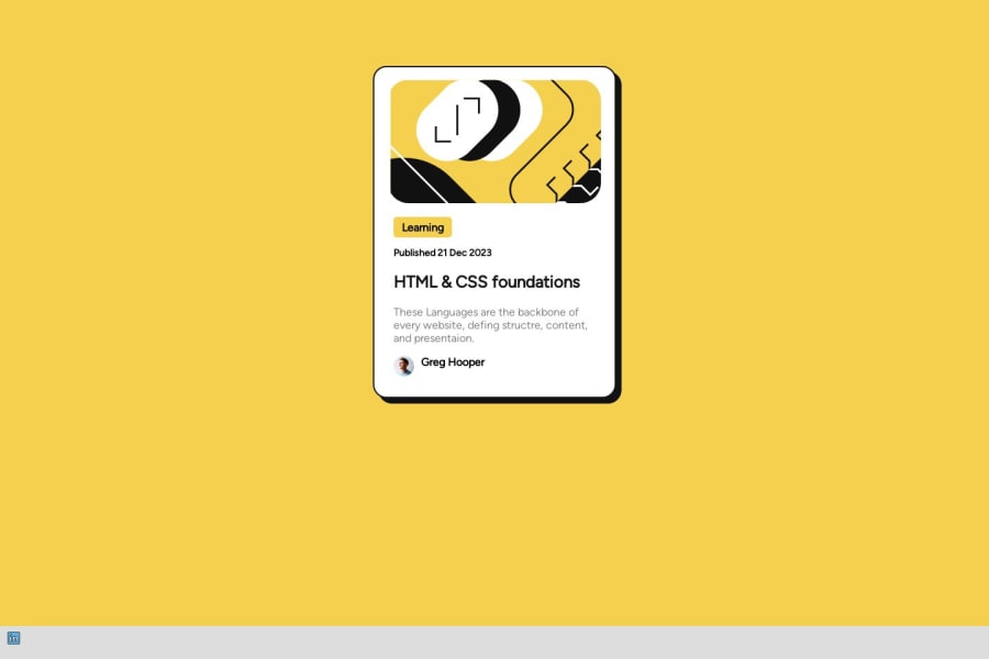 Frontend Mentor Card Using Html5 And Css With Css Grid Coding Challenge Solution