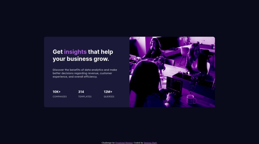 Frontend Mentor Responsive Stats Preview Card Component Using Flex And Grid Coding Challenge