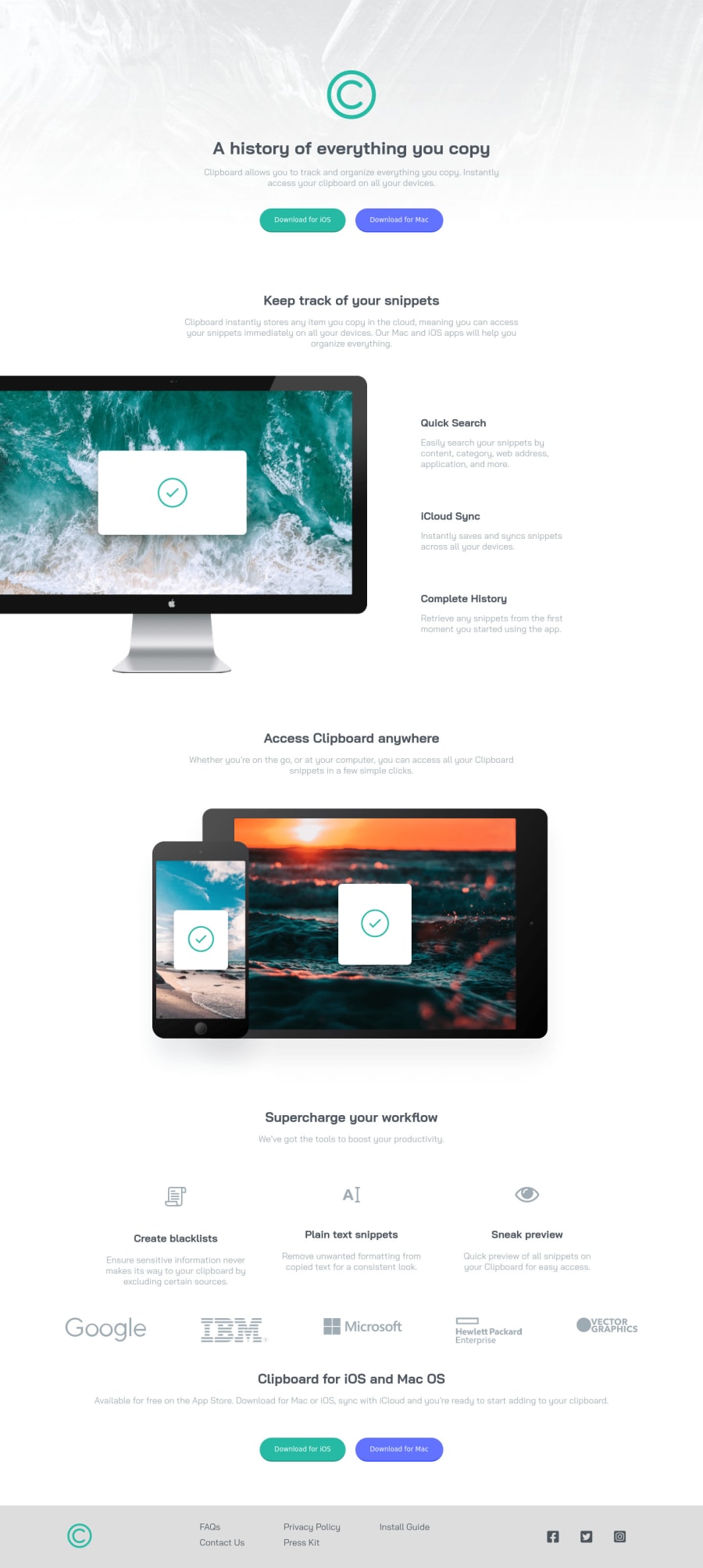 Frontend Mentor Clipboard Landing Page Coding Challenge Solution