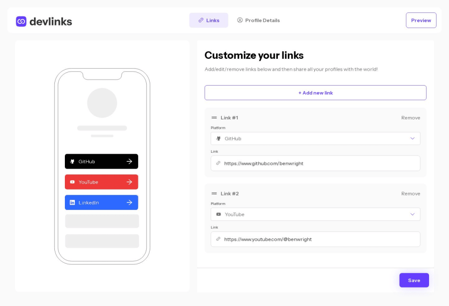 Frontend Mentor Link Sharing App Firebase React Hook Form Radix Ui