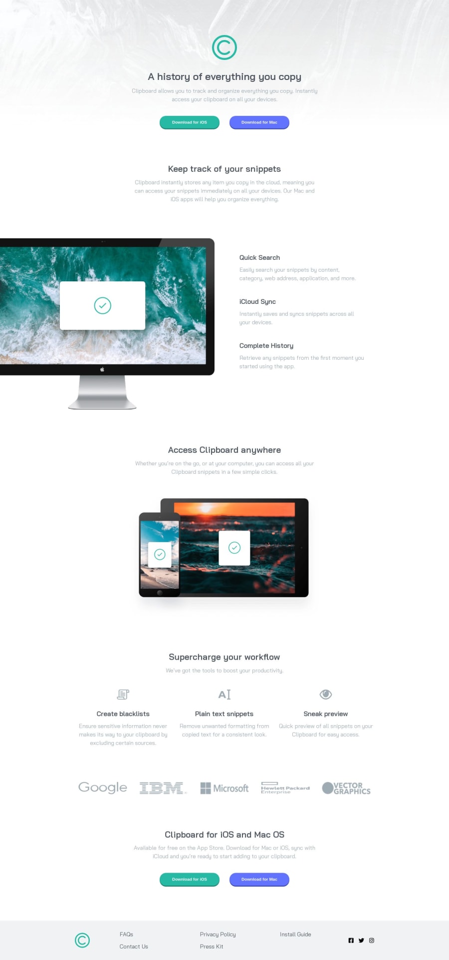 Frontend Mentor Clipboard Landing Page Coding Challenge Solution