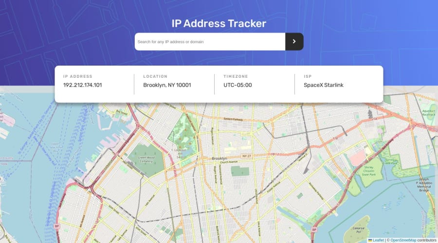 Frontend Mentor Ip Address Tracker Using Only Javascript Css And Html Coding Challenge Solution