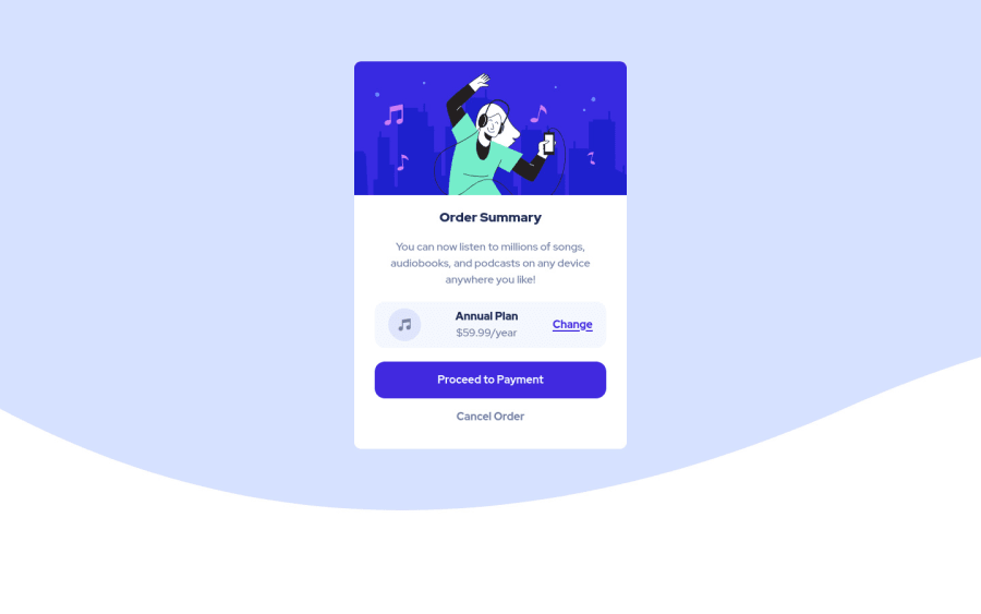 Frontend Mentor Order Summary Component Coding Challenge Solution