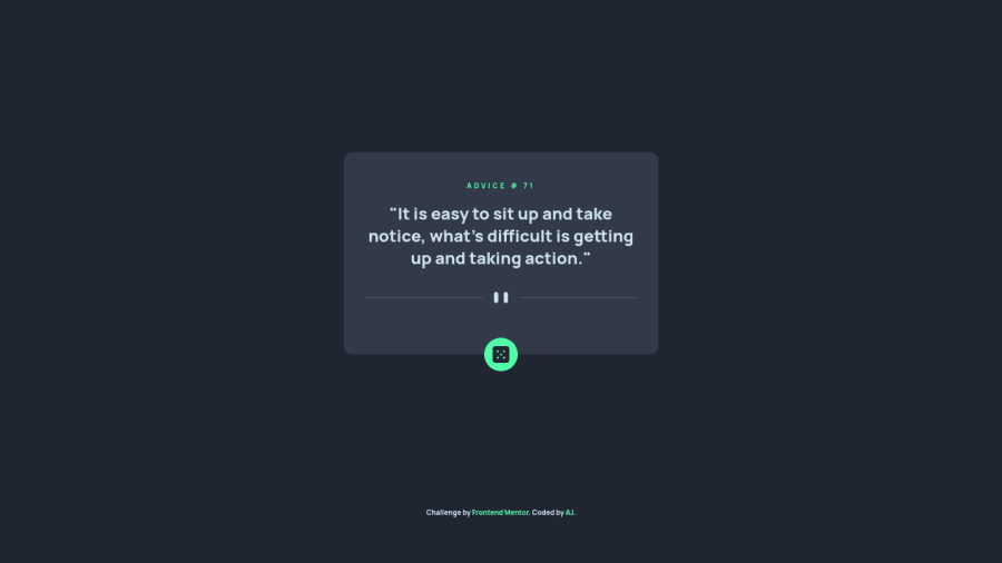 Frontend Mentor Advice App Using Tailwind Css Coding Challenge Solution