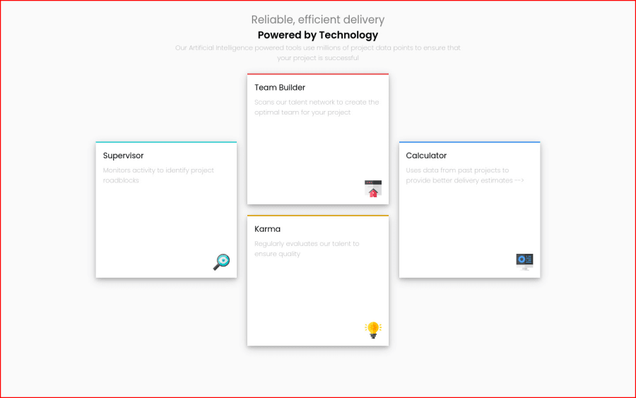 Frontend Mentor Four Card Feature Section With Html And Vanilla Css Coding Challenge Solution