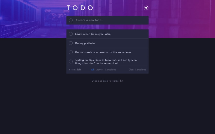 Frontend Mentor To Do App With Html Css And Javascript Coding Challenge Solution