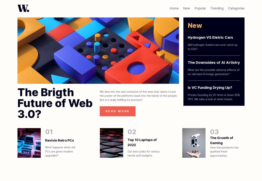 Frontend Mentor News Homepage Nextjs And Tailwindcss Coding Challenge