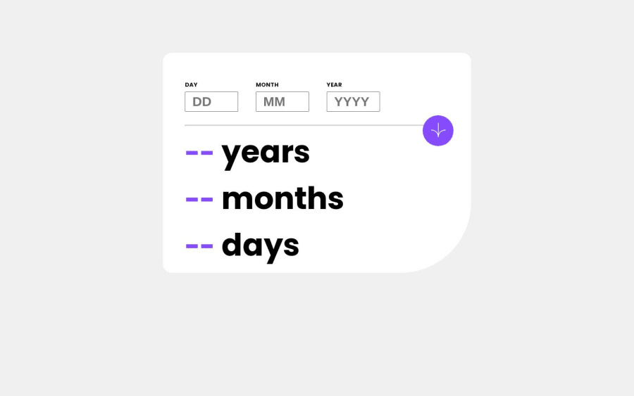 Frontend Mentor | Age Calculator coding challenge solution