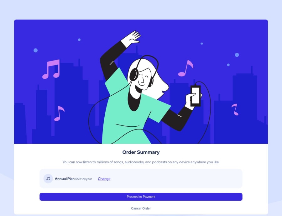 Frontend Mentor Order Summary Card Coding Challenge Solution