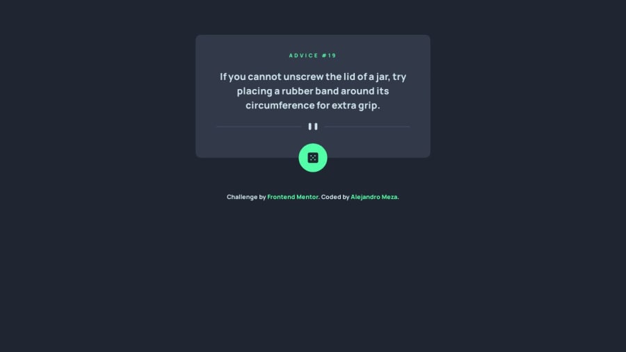 Frontend Mentor Advice Generator Using Tailwind Css And Api Coding