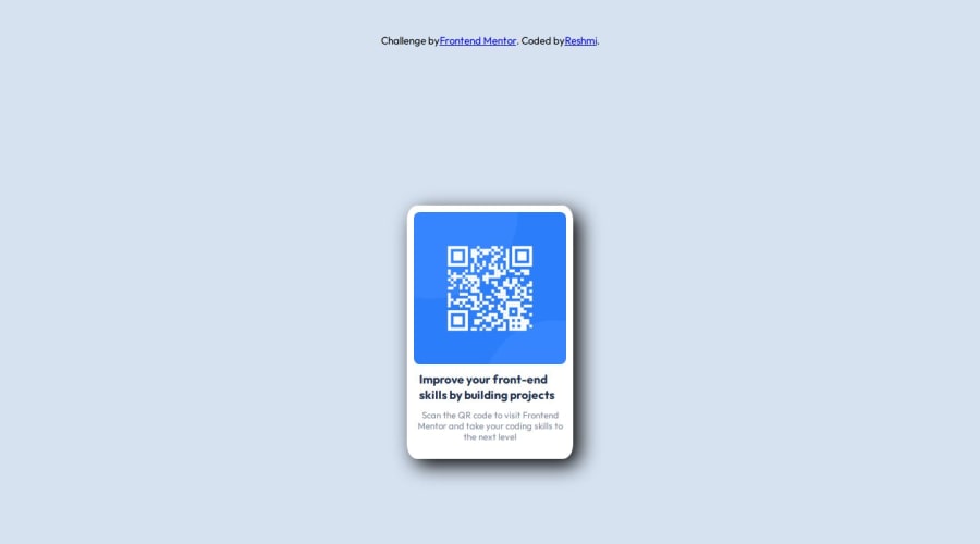 Frontend Mentor | Qr-code challenge using HTML and CSS coding challenge solution