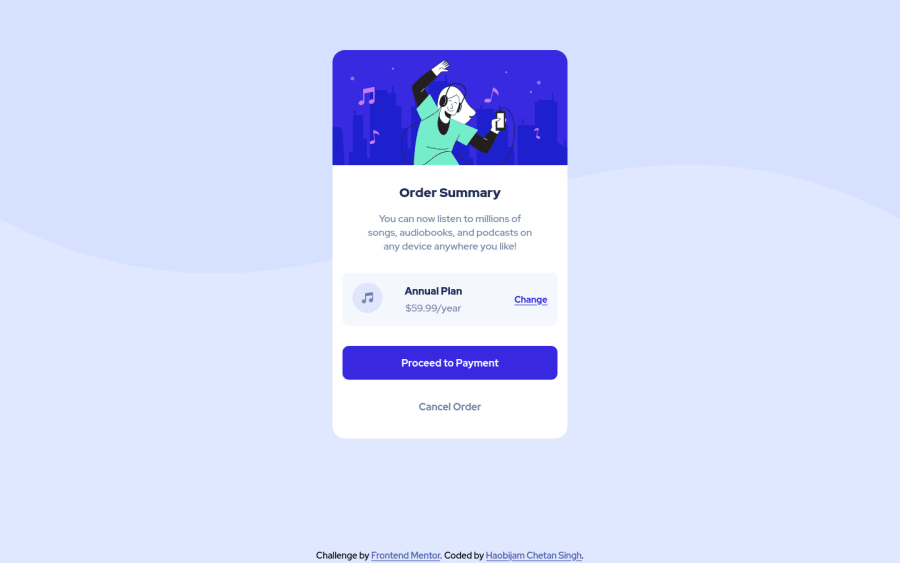Frontend Mentor Order Summary Card Component Made By Html And Scss