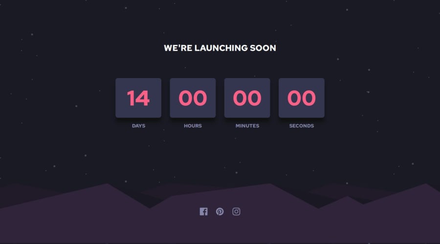 Frontend Mentor Launch Countdown Timer Solution Coding Challenge Solution
