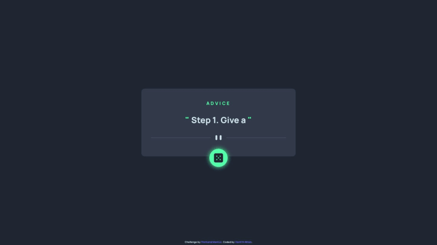 Frontend Mentor Advice Generator App With Vuejs Axios And Vite Build