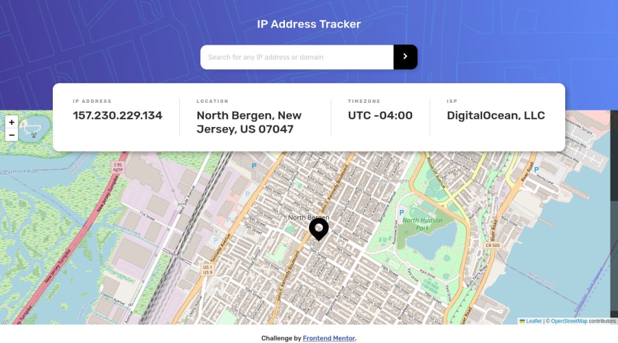 Frontend Mentor Responsive Ip Address Tracker Built With React