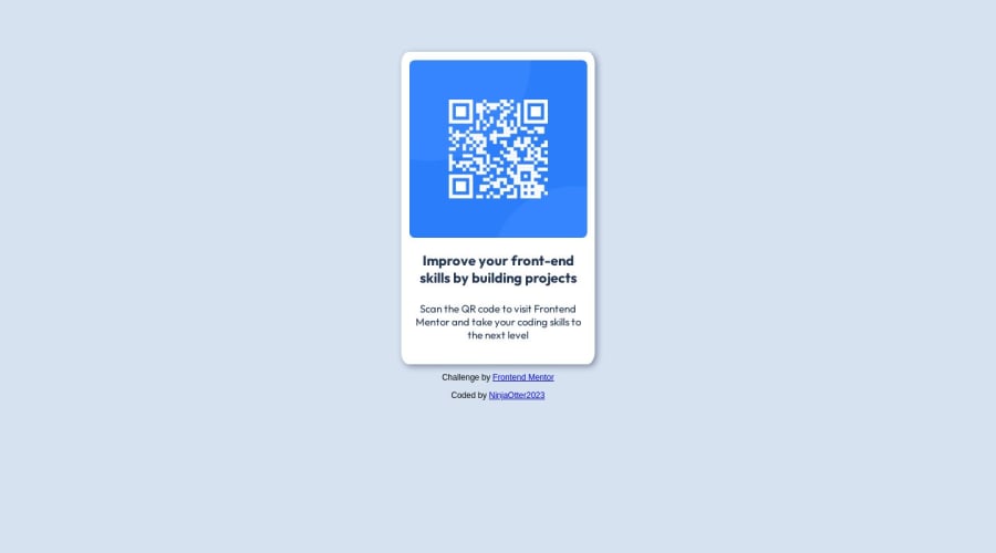 Frontend Mentor Qr Code Component Using Css Flexbox And Grid Coding Challenge Solution