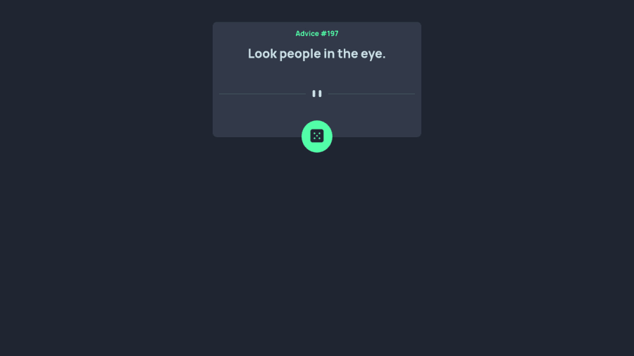 Frontend Mentor Advice Generator Challenge Sass Flexbox Vanilla Js