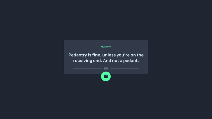 Frontend Mentor Advice Generator Coding Challenge Solution